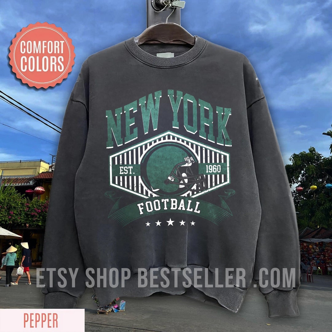 New York Football Retro 80s Vintage Style Comfort Colors Crewneck ...