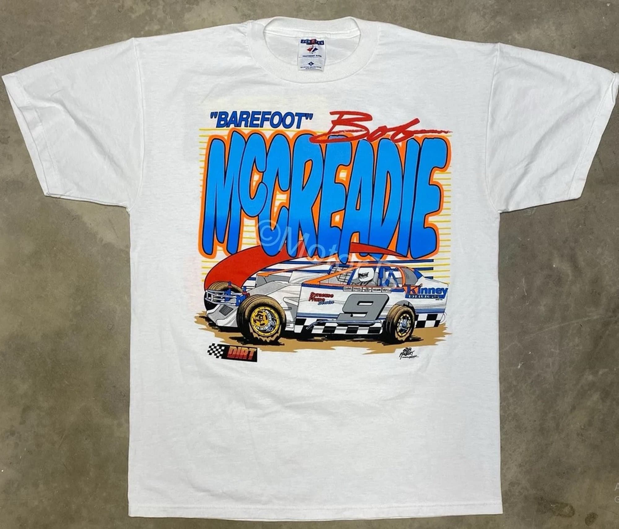 Vintage 1998 barefoot Bob Mccreadie Dirt Modified T-shirt, Late Model ...