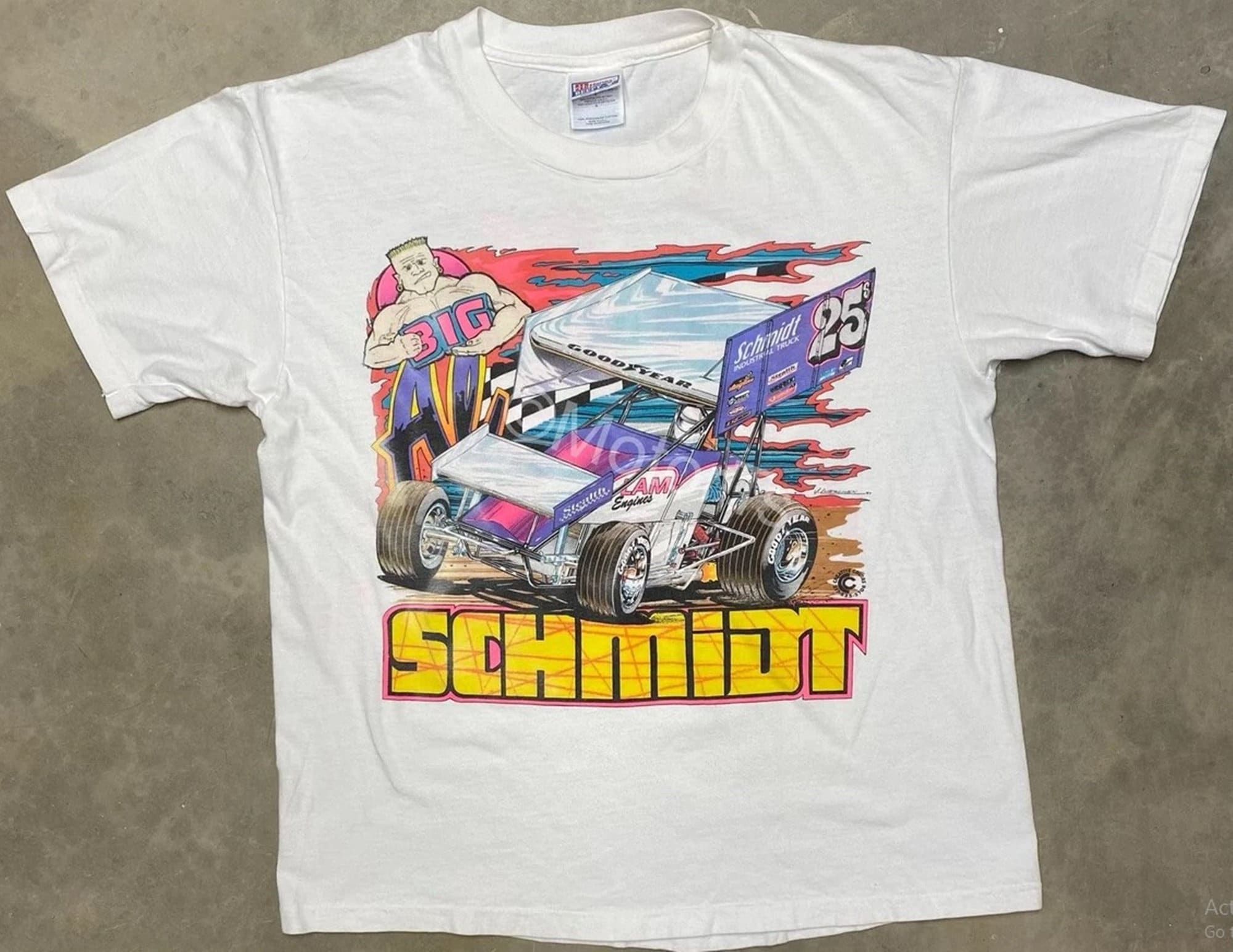 Vintage 1990s Big Al Schmidt Sprint Car Racing T-shirt, Sprint Car ...