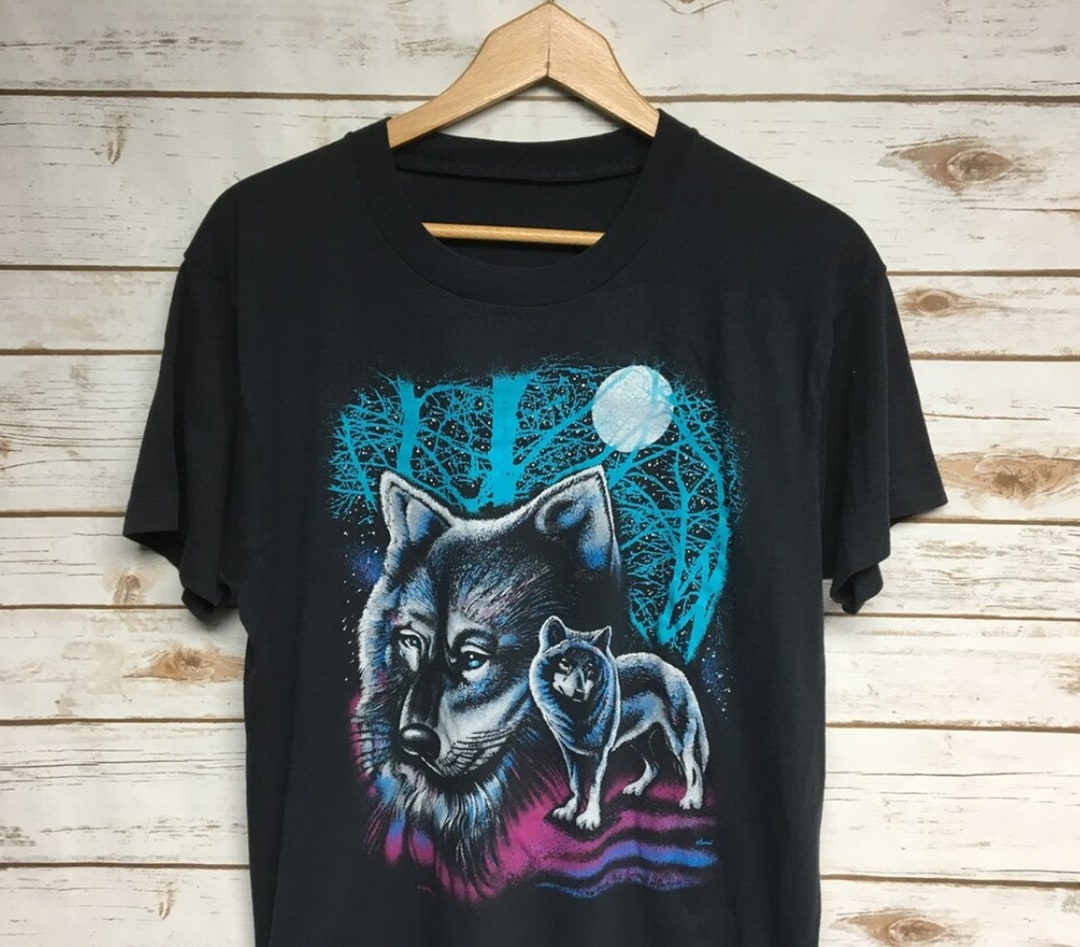 Vintage Wolf T Shirt Super Soft Paper Thin Lone Wolf T Shirt Wolves ...