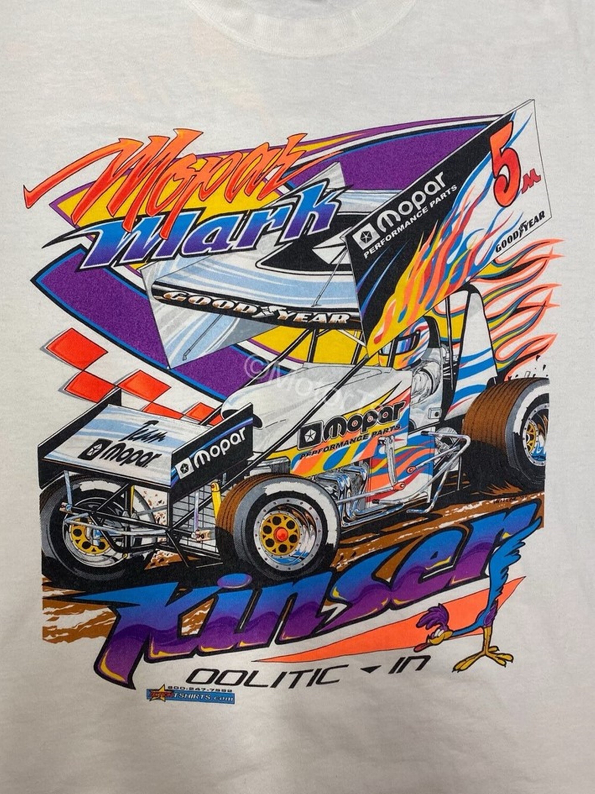 Vintage 2001 Mark Kinser Mopar 5m World of Outlaws Sprint Car Tee ...