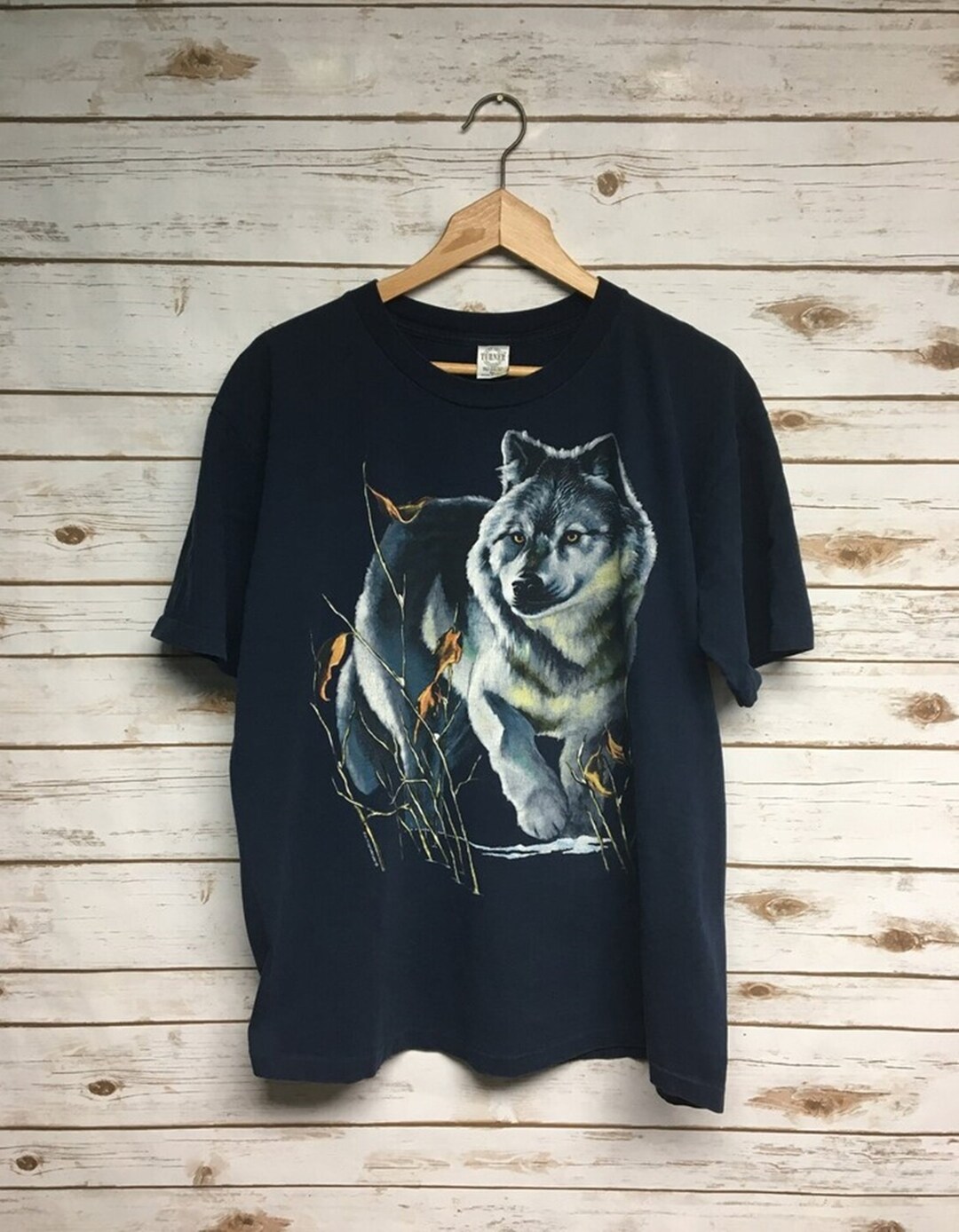 Vintage 90's Wolf Tshirt, Harlequin Wolf T Shirt, Wolves Lone Wolf ...