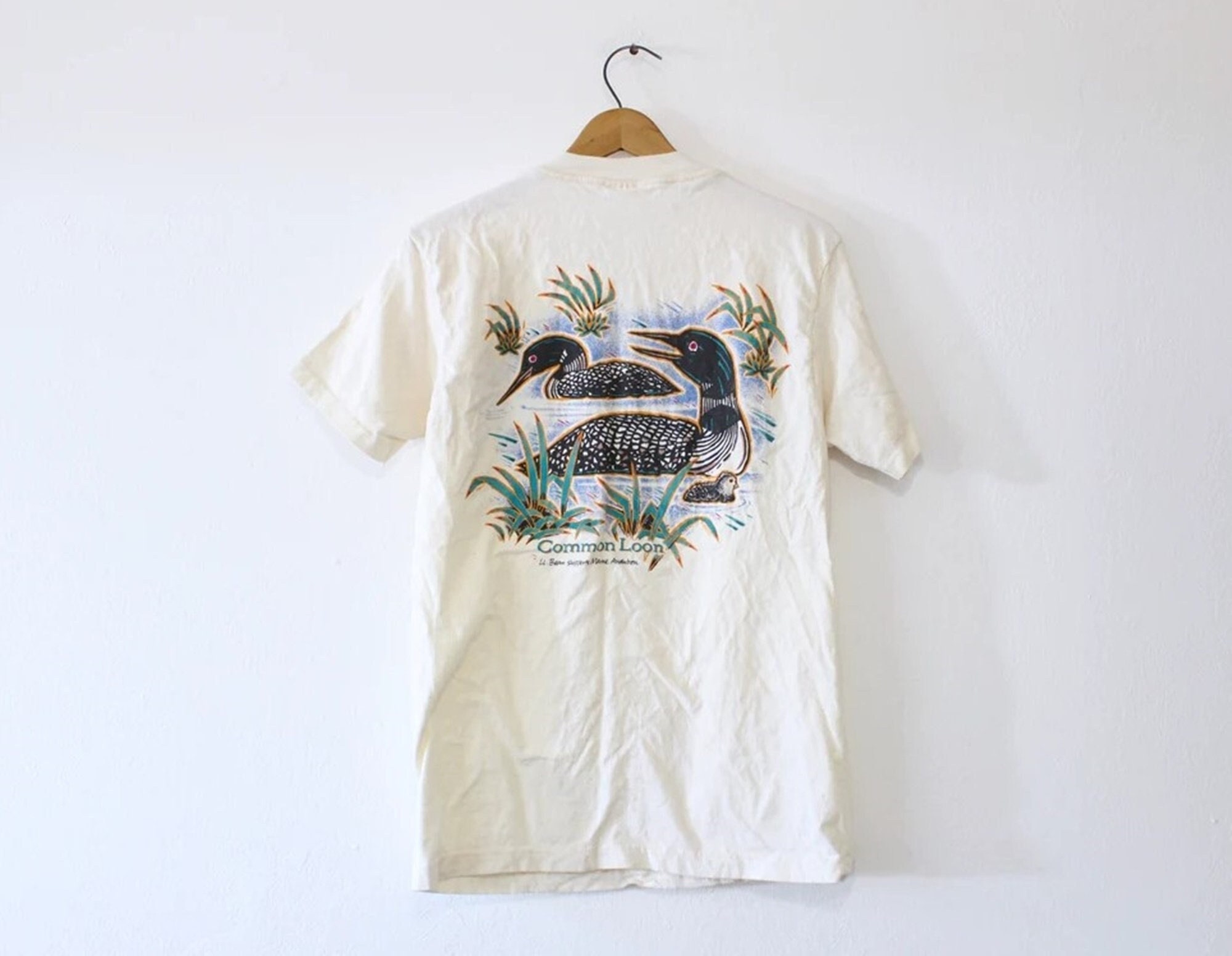Vintage Loon T-shirt, Loon Shirt, Bird Shirt, Lake Shirt, Wildlife ...