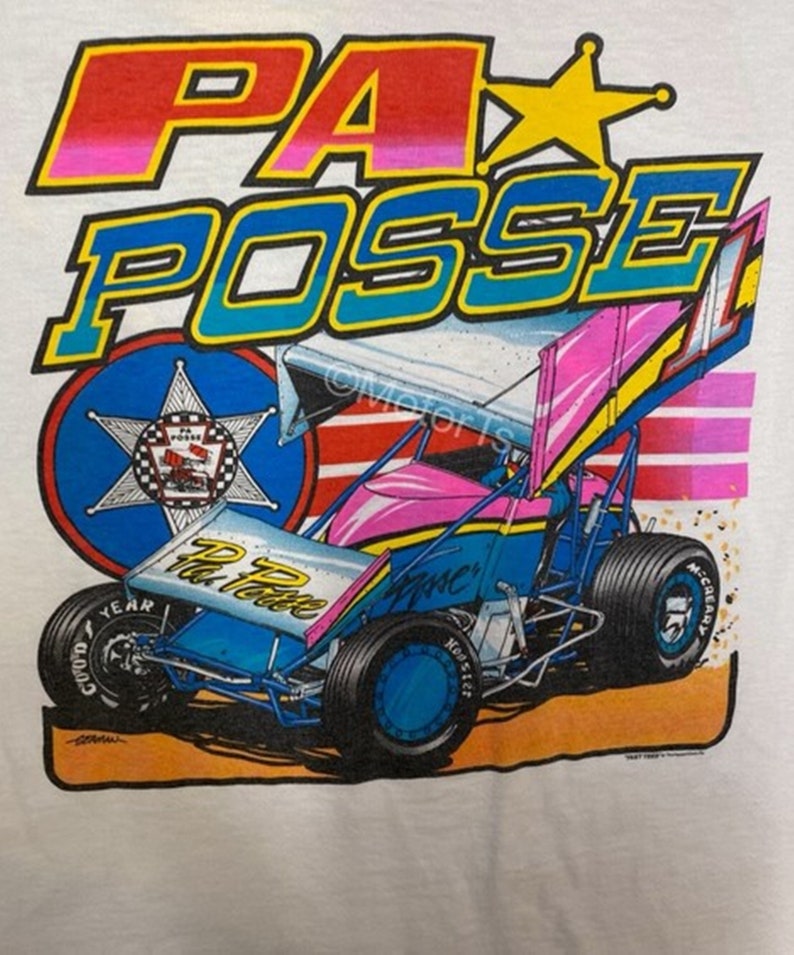 Vintage Early 90s Pa Posse Sprint Car T-shirt Sprint Car - Etsy