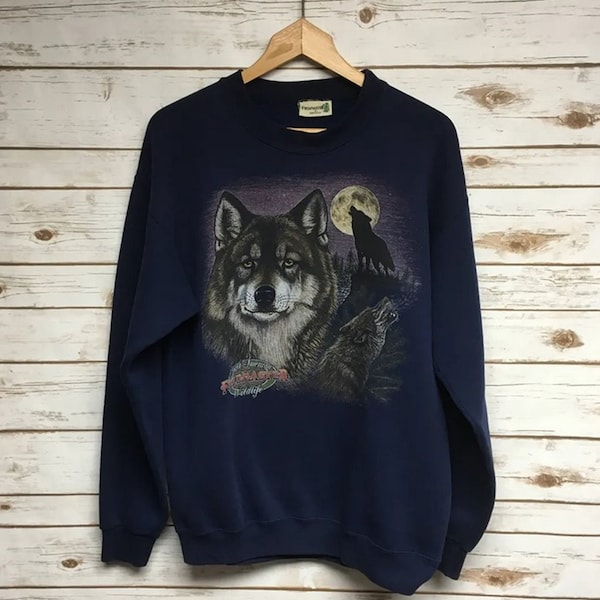 Wolf Sweatshirt - Etsy