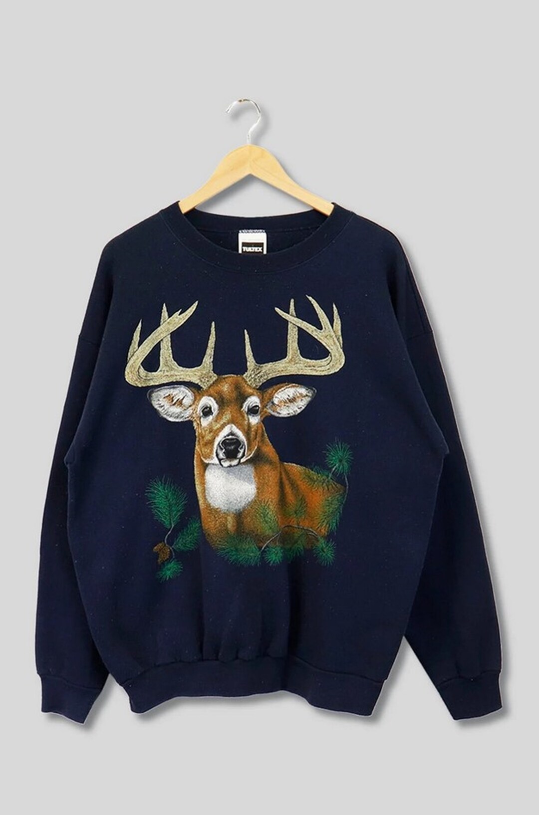 Vintage Deer in Trees Crewneck Sweatshirt, Deer T-shirt, Deer Shirt ...