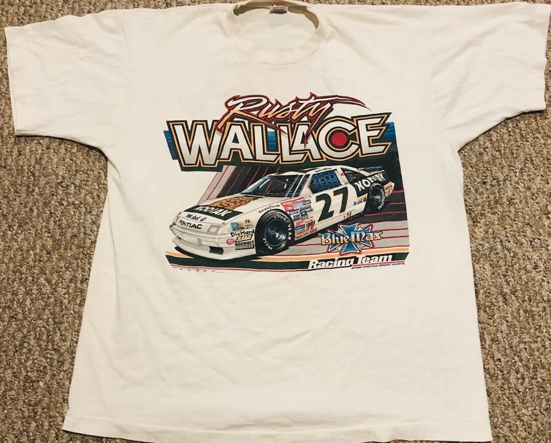 Vintage 1989 Nascar Rusty Wallace T-shirt, Rusty Wallace Shirt, Rusty ...