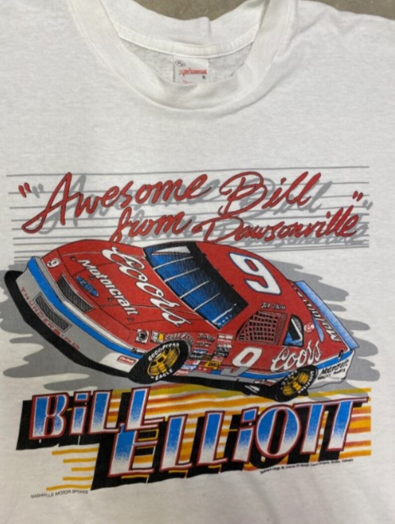 Vintage 1988 Nascar Bill Elliott T-shirt, Bill Elliott Shirt, Bill ...