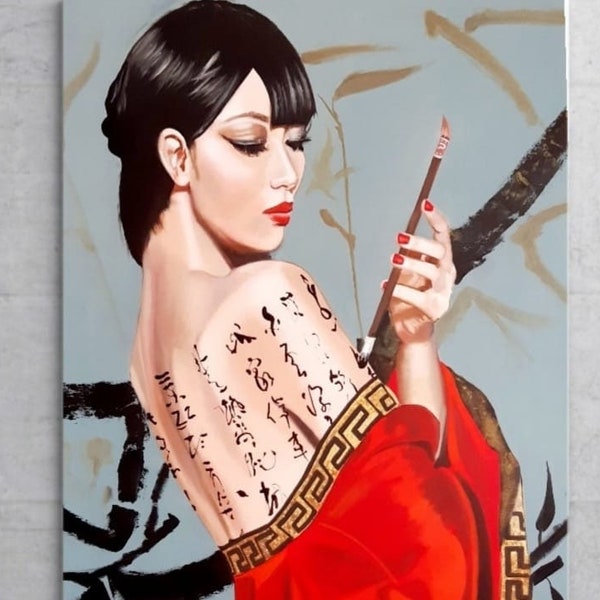 Asian Girl Oil Etsy