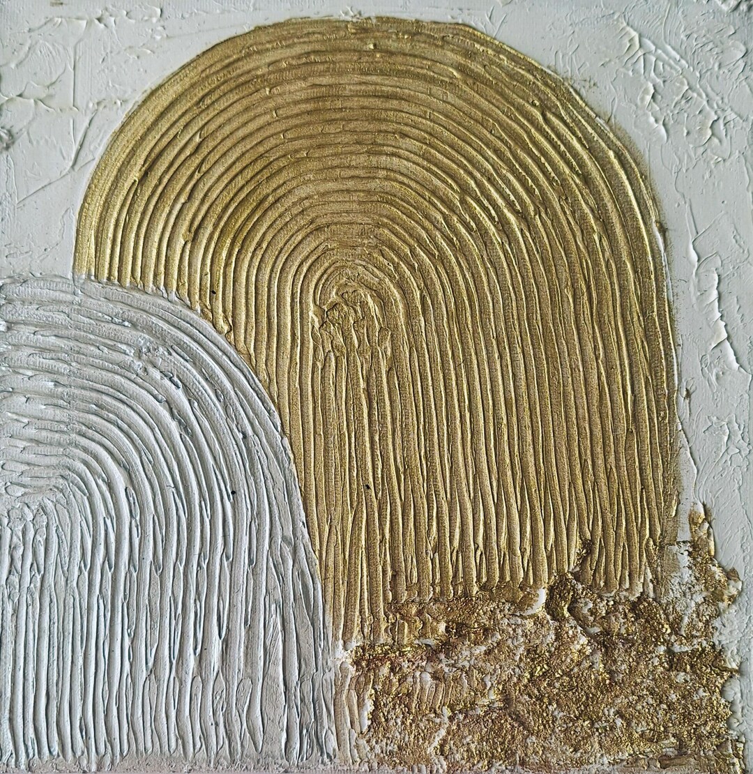 Arch 3D Texture Wall Art Plaster on Canvas Minimalist Art Modern ...