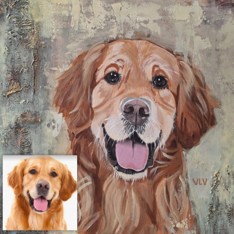 Acrylic Dog Painting - Etsy