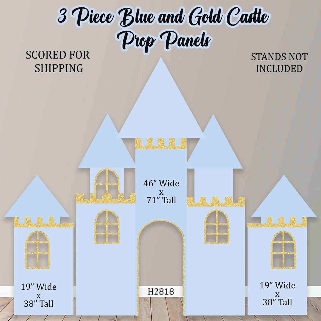 3 Piece Blue Royal Castle Party Prop Coroplast Contour - Etsy