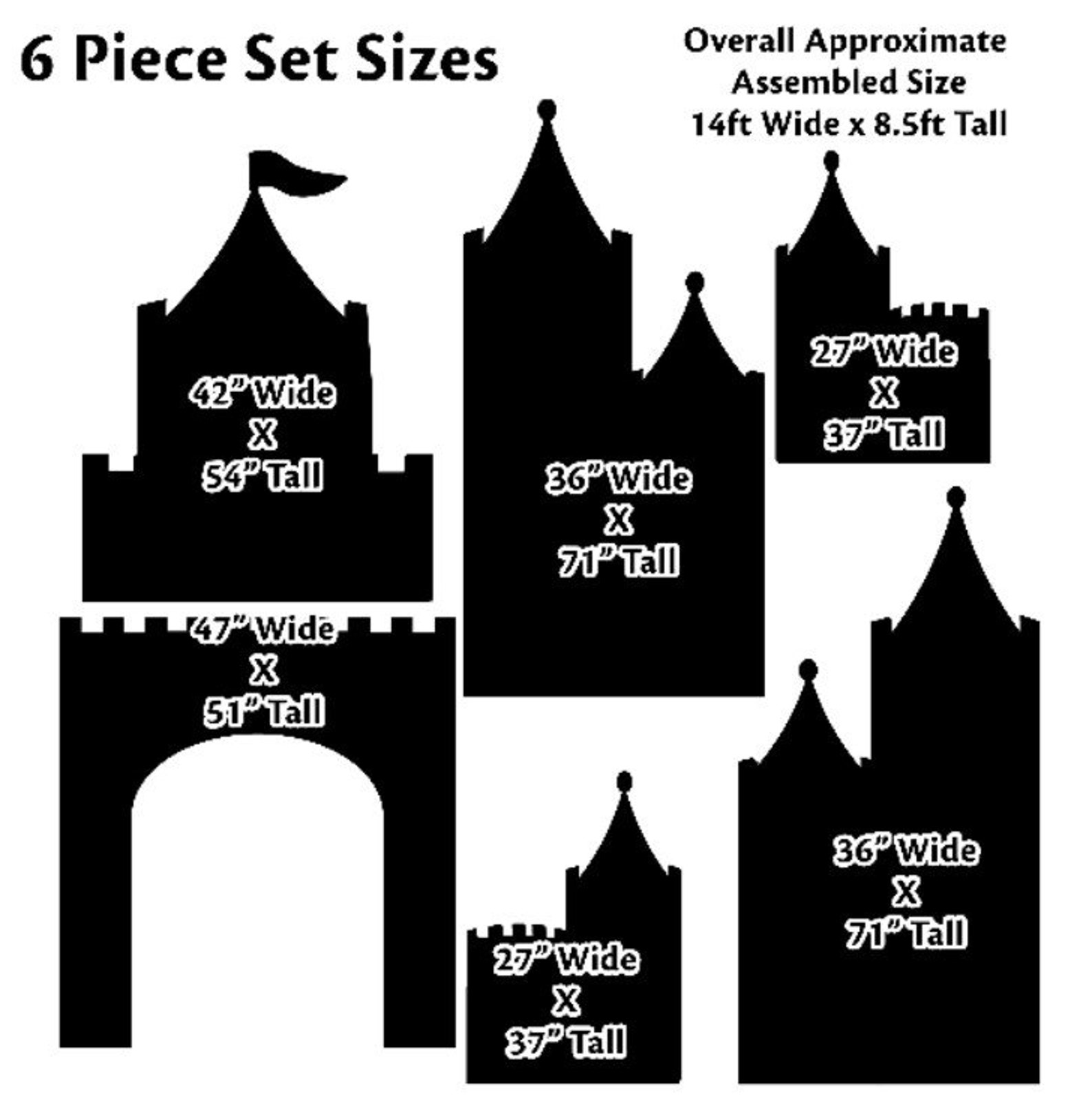 6 Piece Pink Purple and Gold Royal Castle Party Prop - Etsy