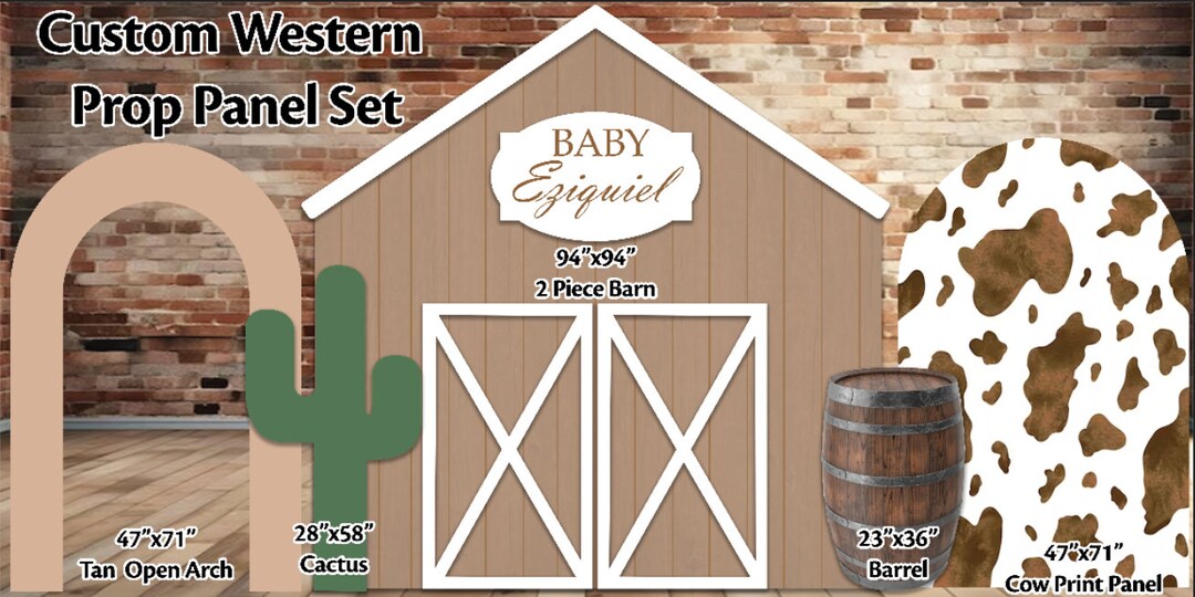 Custom Western Prop Panel Set, Coroplast, Contour Machine Cut, UV ...