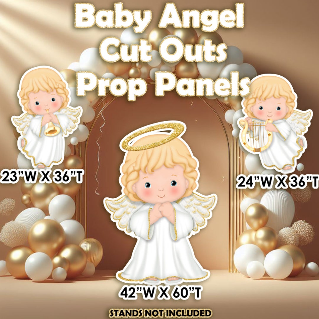3 Piece Baby Angels Prop Panels, Stands Not Included, Scored to Ship ...