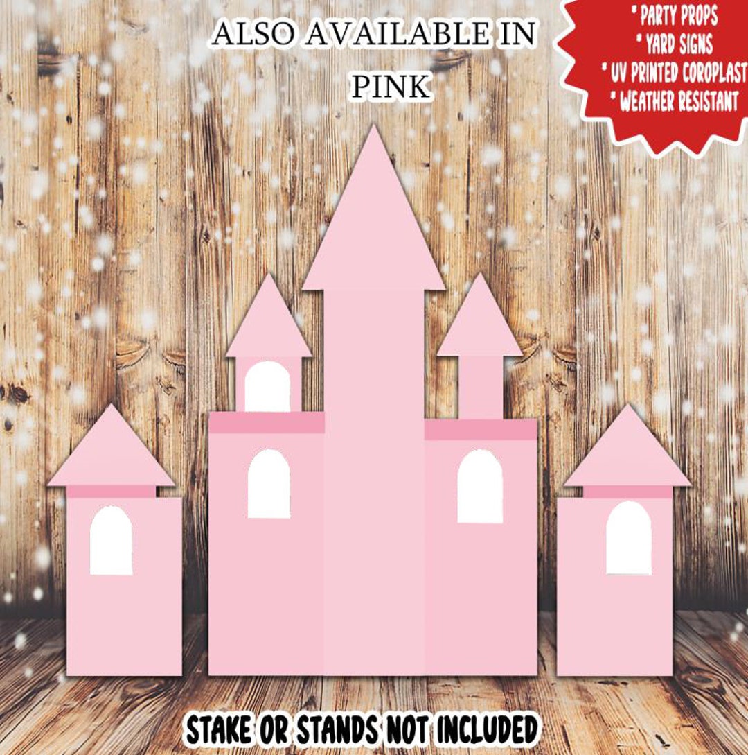 1 Piece Pink Castle Party Prop Coroplast Contour Machine - Etsy