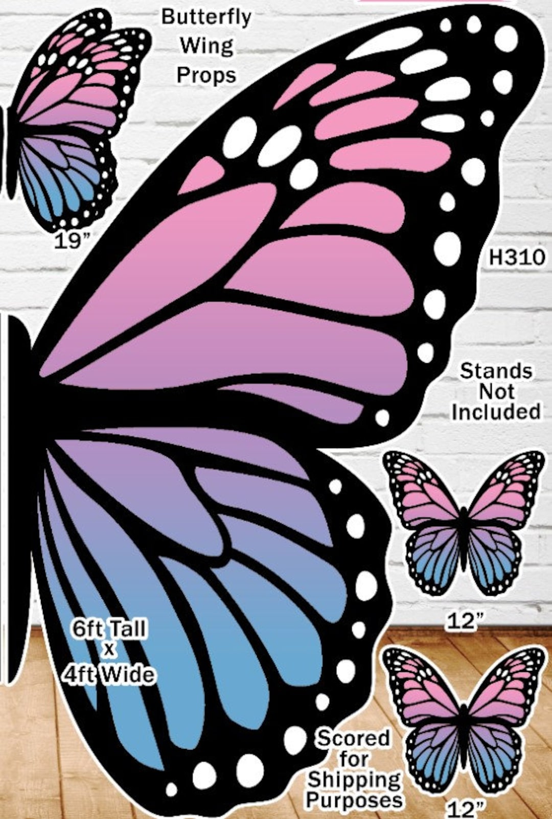 4 Piece Butterfly Set Main Prop Aprx 6ft Tall X 8ft Wide - Etsy