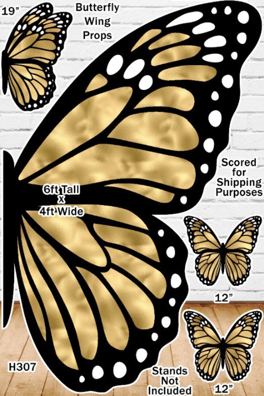 4 Piece Butterfly Set Main Prop Aprx 6ft Tall X 8ft Wide - Etsy