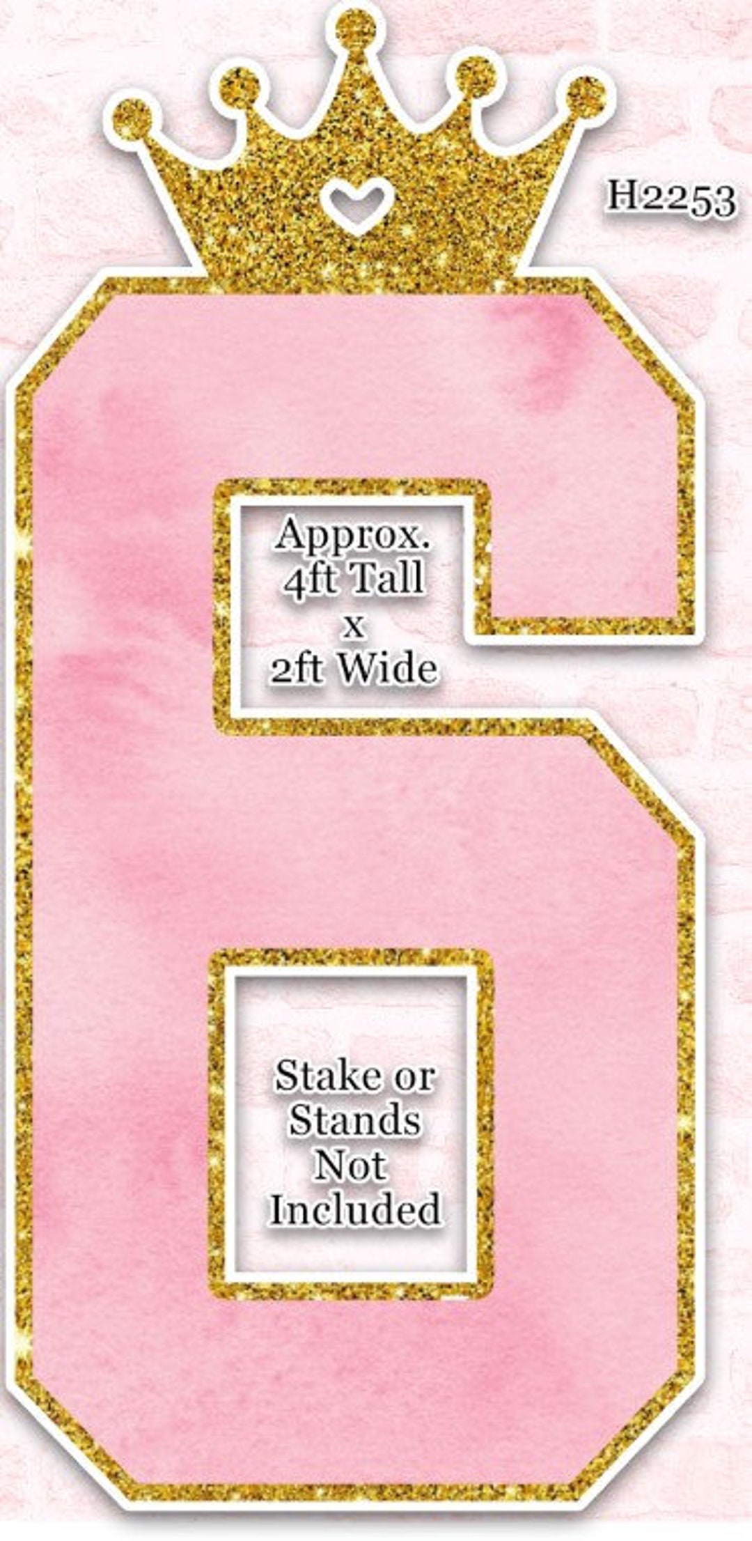 Princess Number 6 Prop Coroplast Contour Machine Cut UV - Etsy