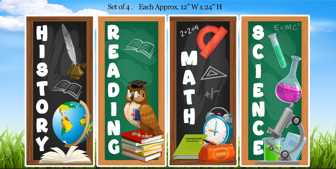 School Subject Panel, Prop Yard Card, Lawn Décor, Coroplast, Contour ...