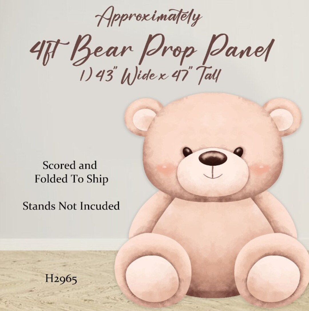 Trio Set Bear Prop Panels, Baby Shower Props, Scored to Ship, Stands ...