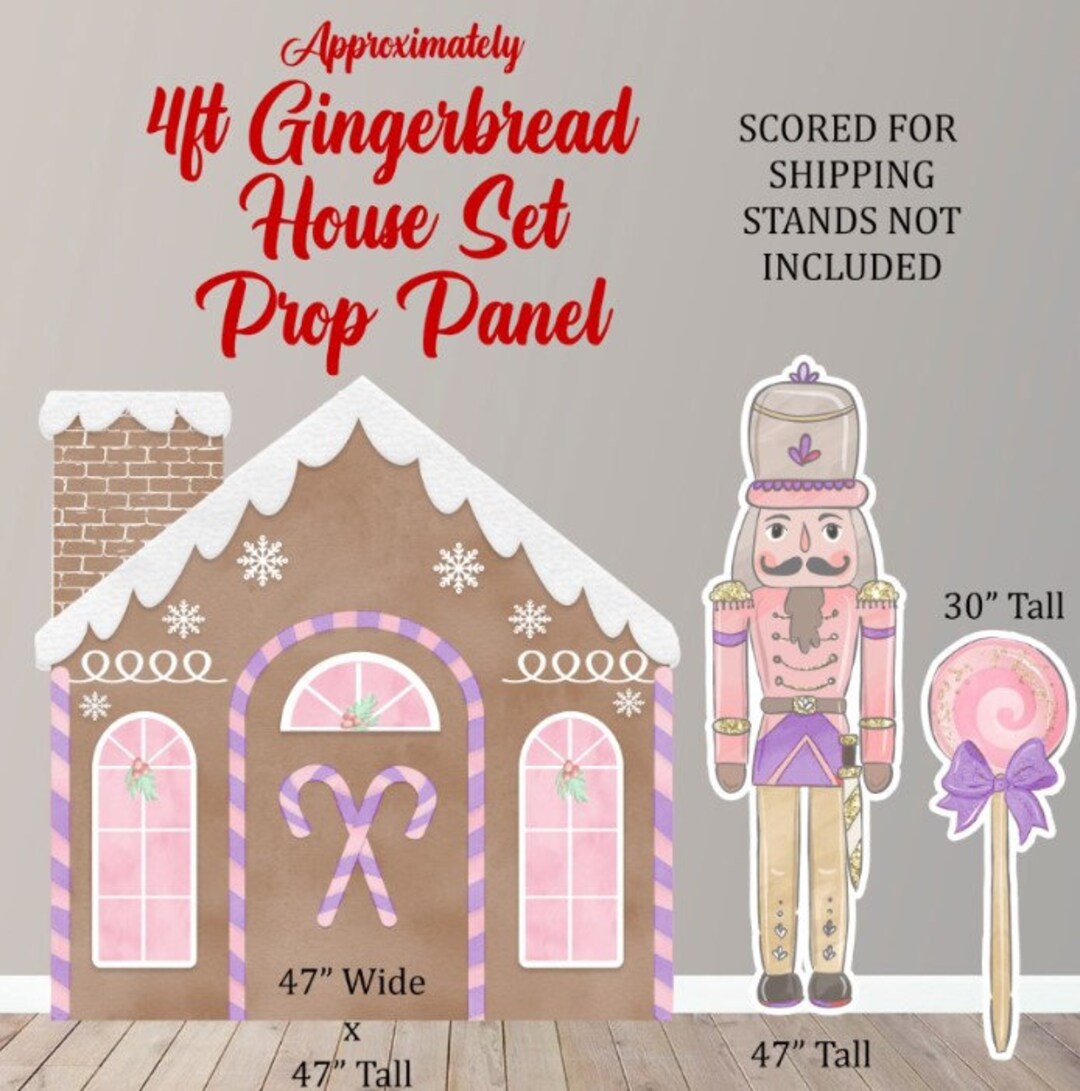 Gingerbread House, Nutcracker, Lollipop Prop Panel Set, Coroplast Cut ...