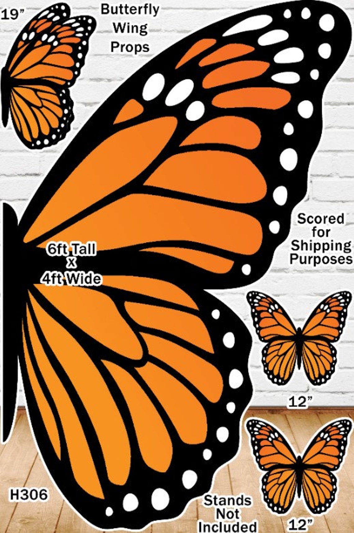 4 Piece Butterfly Set Main Prop Aprx 6ft Tall X 8ft Wide - Etsy