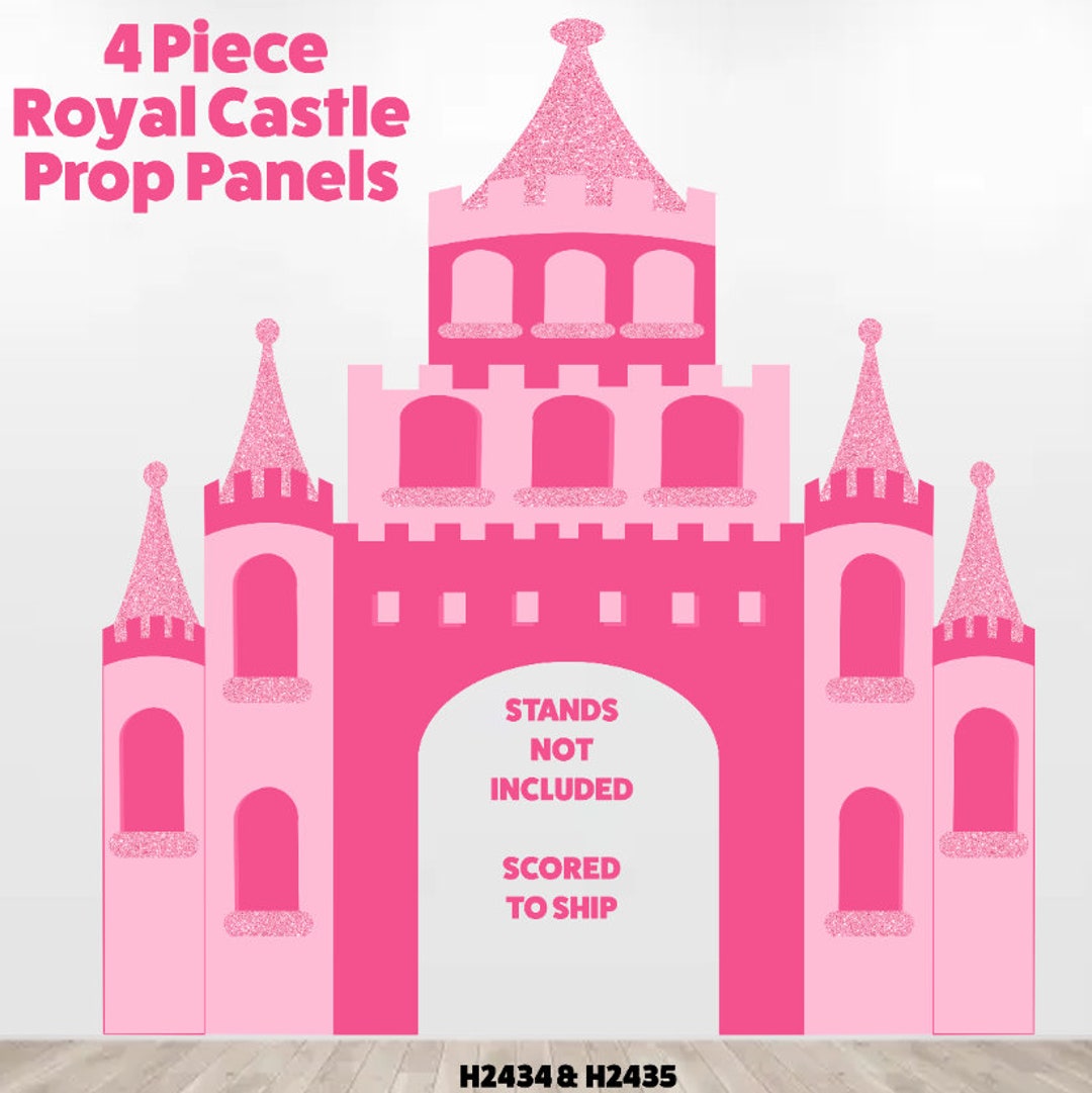 4 Piece Gold and Blue Royal Castle Party Prop, Coroplast, Contour ...