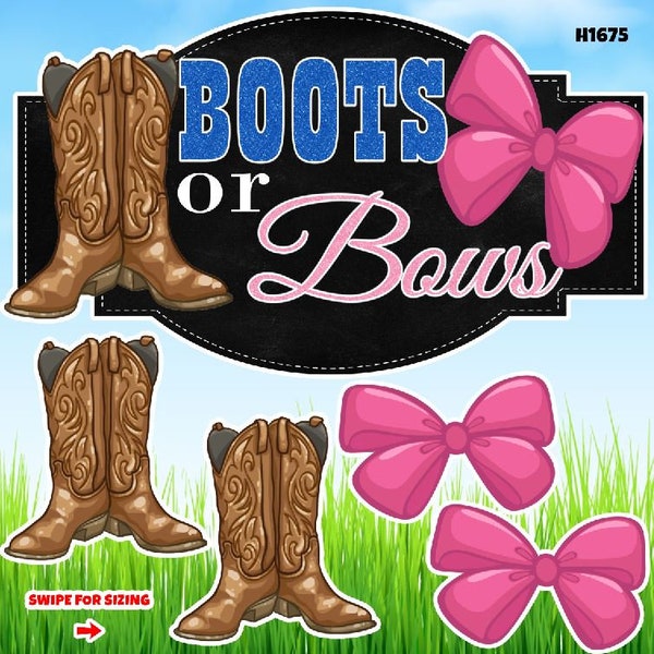 Boots or Bows Gender Reveal Decorations - Etsy
