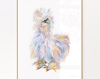 Silkie Chicken Art Brush Pen Sketch - Etsy