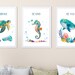Boy Nursery Prints Set Under the Sea Nursery Prints Nautical Ocean ...