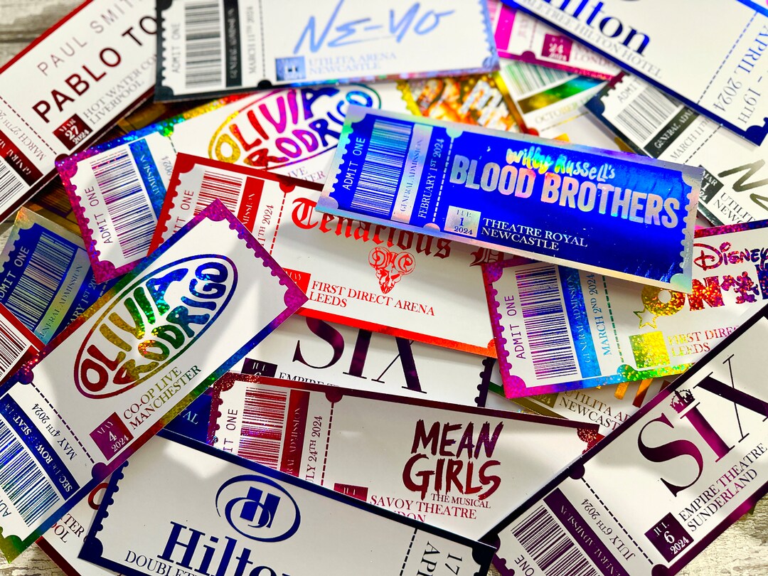 Personalised Foil Concert Tickets | Custom Event Tickets | Personalised ...