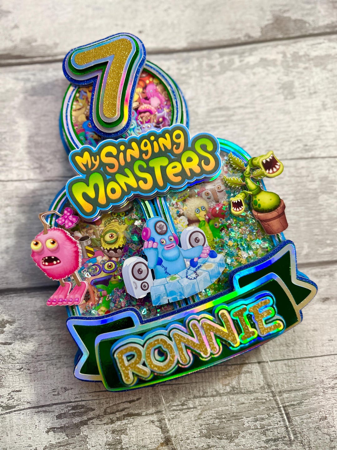 Customised Luxury Singing Monsters Cake Topper | Personalised Singing ...