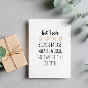 Vet Tech Week Card Pack, Vet Tech Card, Veterinary Technician Gifts in ...
