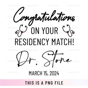 Residency Match PNG, Match Day Printable Card, Personalized Match Day ...