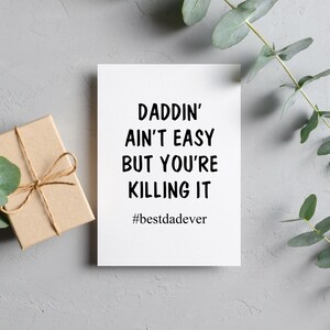 Funny Daddy Father's Day Card, Daddy Card, Dad Birthday Card, From ...