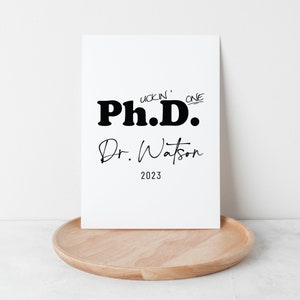 Phd Graduation Gift, Phd Graduation Card, Phucking Done Card, Funny ...