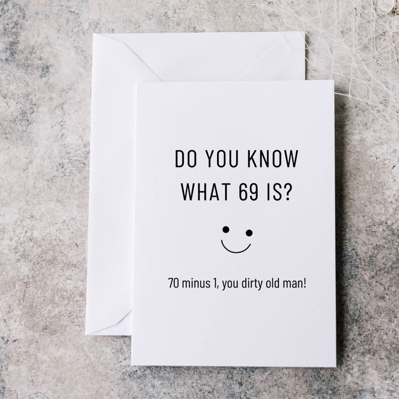 Funny Rude 69th Birthday Card for Husband Birthday Card From - Etsy
