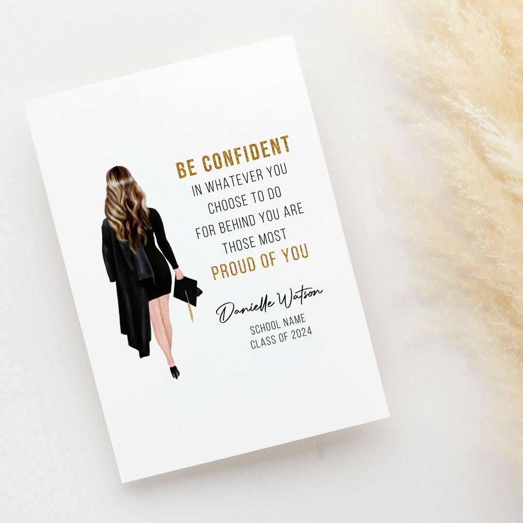 Personalized Graduation Card, Daughter College Graduation Card, High ...