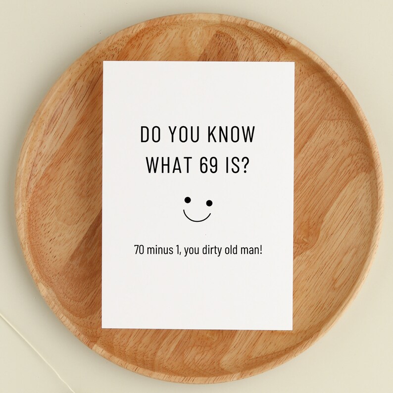 Funny Rude 69th Birthday Card for Husband, Birthday Card From Wife ...