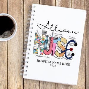 Custom Nurse Notebook, Personalized Nurse Gift, Registered Nurse ...
