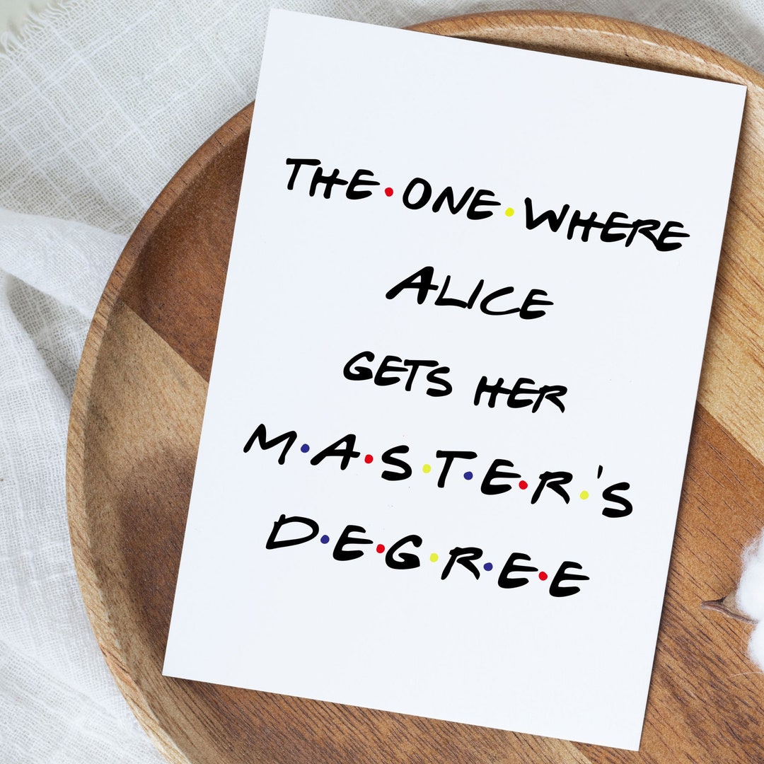 Personalized Master's Degree Graduation Card, Graduation Card for Her, Daughter Master's Degree ...