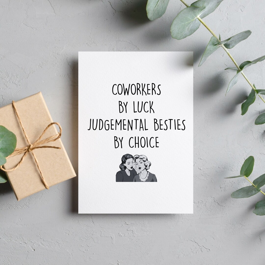 Funny Card for Coworker, Quirky Best Friend Coworker Gifts, Work Friend ...
