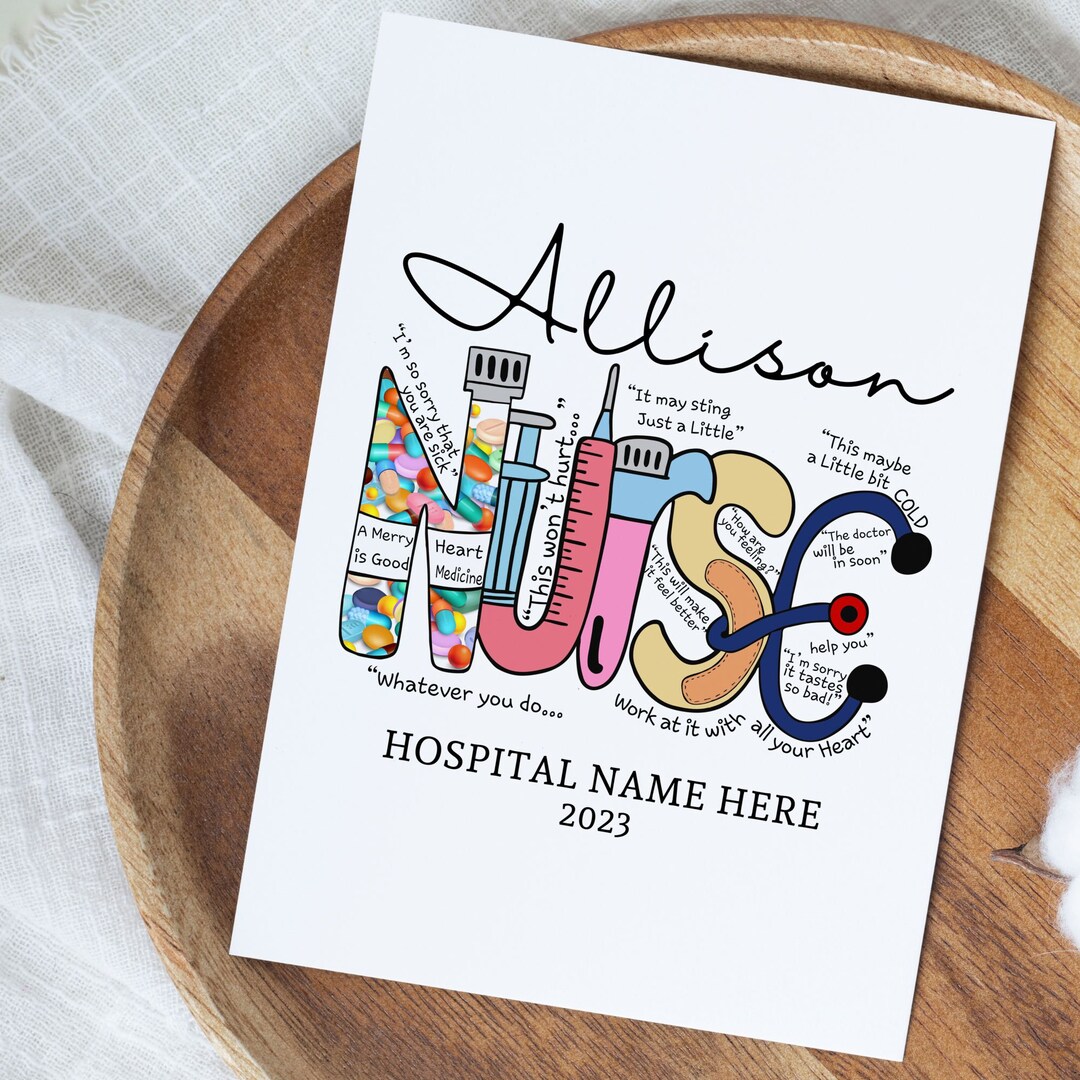 Personalized Nurse Card, Nurse Gift, Nurse Appreciation Gift, Nurse ...