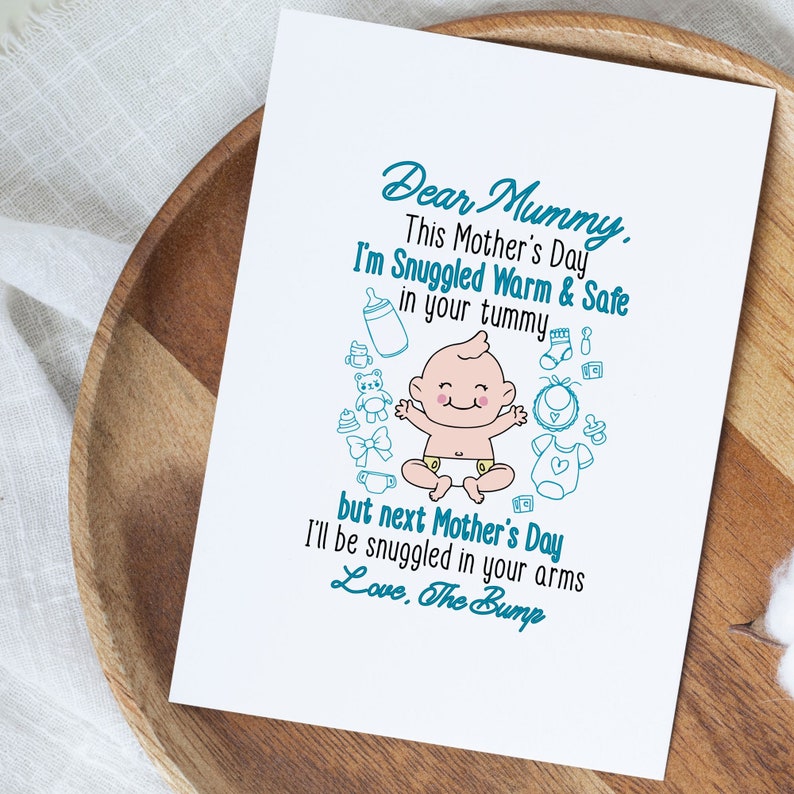 Mommy to Be Card From Baby Boy, Mother's Day Card From Bump, Future Mom ...
