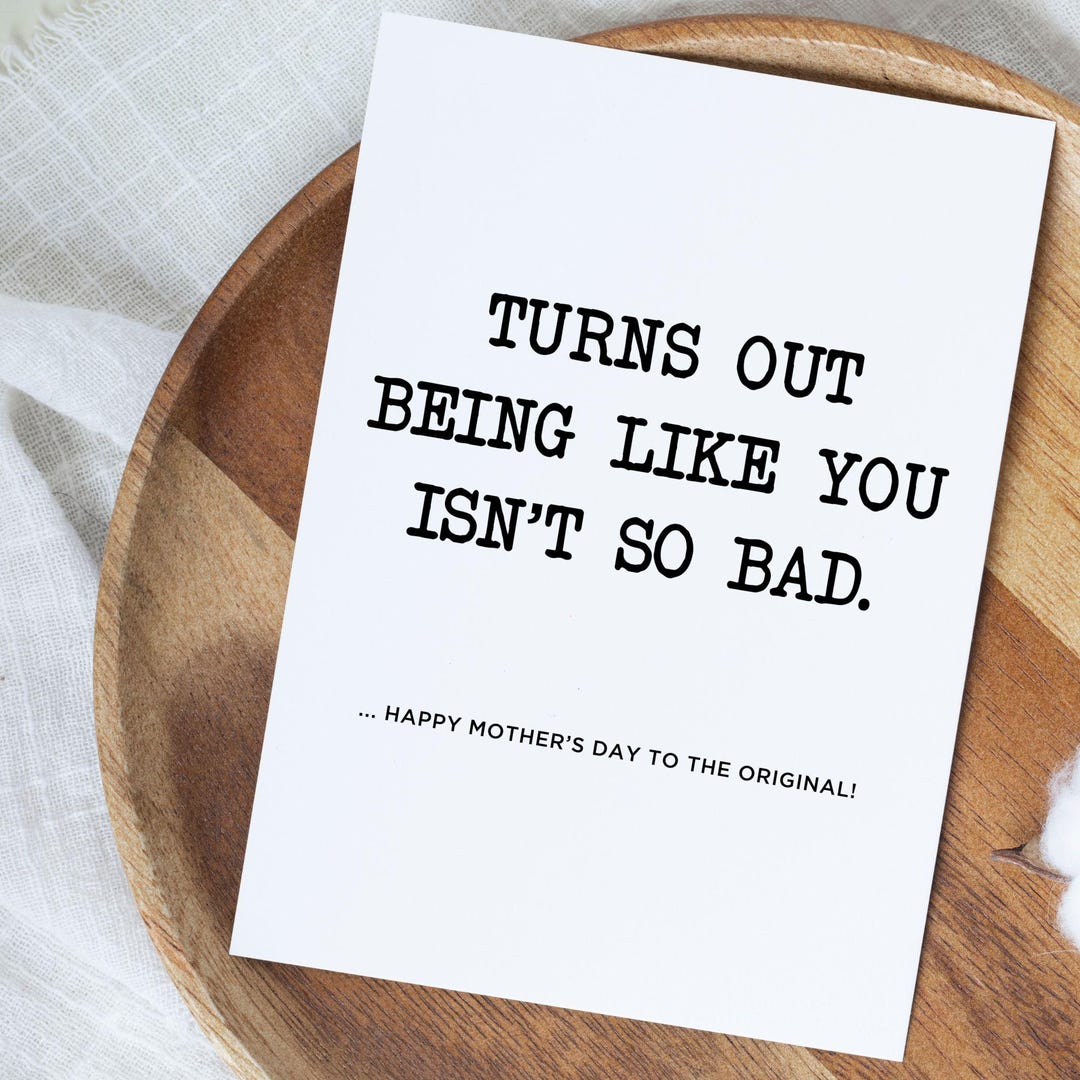 Hilarious Mom Mother's Day Card, Rude Mom Greeting Card, From Daughter ...