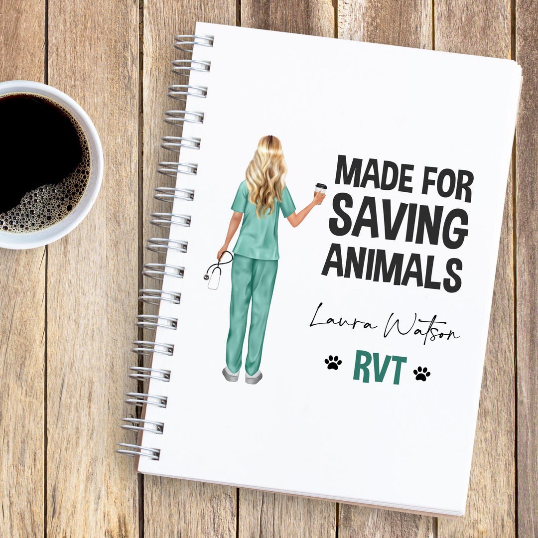 Custom Vet Tech Notebook, Vet Tech Week Gifts, Registered Vet Tech ...