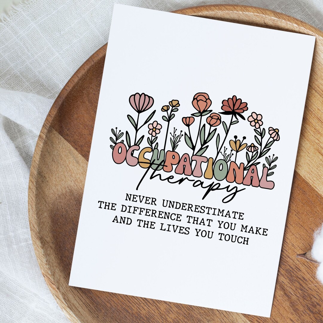 Occupational Therapy Card, Occupational Therapist Appreciation Card ...