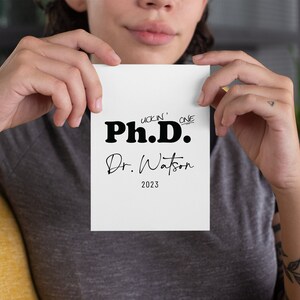 Phd Graduation Gift, Phd Graduation Card, Phucking Done Card, Funny ...