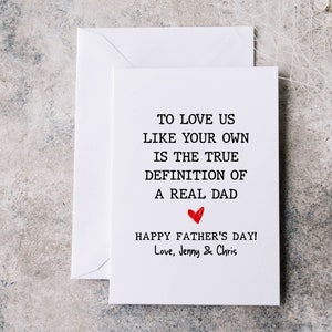 Personalized Stepdad Happy Father's Day Card, Bonus Dad Fathers Day ...